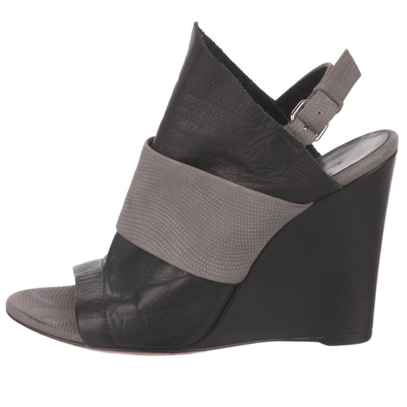 Balenciaga | Shoes | Balenciaga Slingback Colorblock Leather Wedges ...